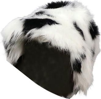 Generic Chapeau dhiver chaud en fourrure pour femme, chapeau de bassin color&eacute; personnalit&eacute;, oreille, grand bord large, chapeau de p&ecirc;cheur chapeau homme cuir, 