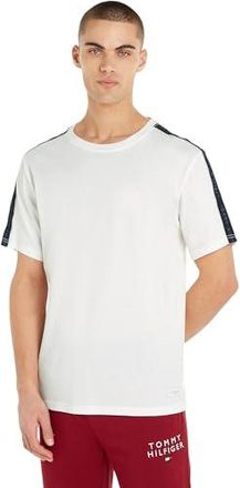 Tommy Hilfiger Homme T-Shirt Manches Courtes Regular Fit, Blanc (Ecru), XL