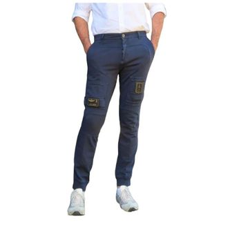 Aeronautica Baumwoll-Jogginghose mit Anti-G Taschen - - Jeans - Herren - Blau - M