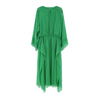 Alberta Ferretti Femme, Robes, Vert, Taille: 44 FR Robe Longue en Soie
