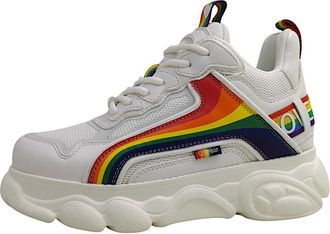 Buffalo CLD Chai Sneaker Vegan..Limited ED. 2025 Rainbow Love IS Love Nummerierung von 36 bis 40, Wei&szlig;, 37 EU