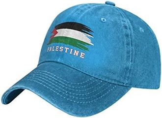 Generic Baseball Casquette Drapeau Palestinien Denim Palestinien L&eacute;ger Pare-Soleil Casquette Anti-Soleil Chapeau pour Randonn&eacute;e Golf Cyclisme