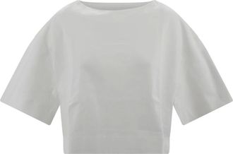 SOEUR Soeur, Femme, Tops, Blanc, Taille: 38 FR T-shirt en Coton Blanc &agrave; Col Bateau