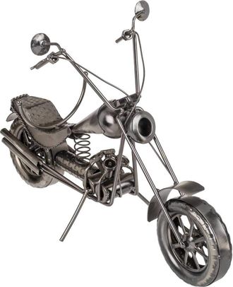 Out of the Blue Out of the Blue 71/3192 - Flaschenhalter aus Metall, Motorrad II, ca. 32 x 22 cm, ideal als Deko und Geschenkverpackung