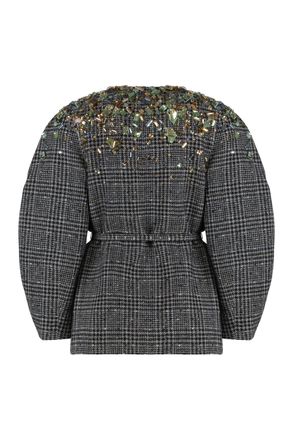 Fendi Womens Wool Tweed Jacket Multicolour Main: Virgin