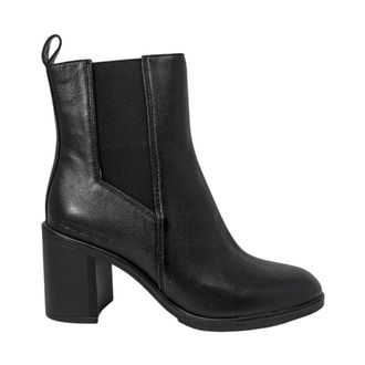 Calvin Klein Jeans Schwarze Leder Chelsea Stiefel Damen - - Shoes - Damen - Schwarzk - 40 EU