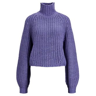 Jack & Jones Jack&Jones Damen JXKELVY Chunky HIGH Neck Knit NOOS Strickpullover, Twilight Purple, XL