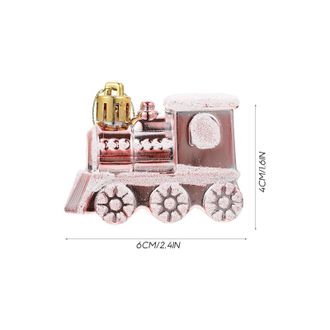 Aboofan 4st&uuml;cke Weihnachtsbaum-Auto-anh&auml;nger H&auml;ngender Zuganh&auml;nger Weihnachtlicher H&auml;ngeschmuck Baumschmuck-anh&auml;nger Cartoon-Zug-Form Dekorativ