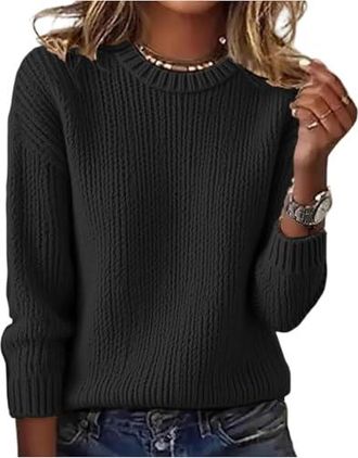 Generic Pull Femme Chic Et Elegant Hiver Fashion Pulls, Gilets Et Sweats Taille Pulls WomenS Grande Col Roul&eacute; Sweaters Femmes Chaud Oversize Mode Blanc Cachem