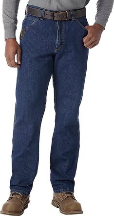 Wrangler Herren Rigg Workwear Five Pocket Jeans, Mid Stone, Bundweite: 91 cm, beinlänge: 76 cm (36 W / 30 L)