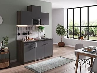 Respekta Oliver Kitchenette, Bois ding&eacute;nierie, Gris, 150 cm