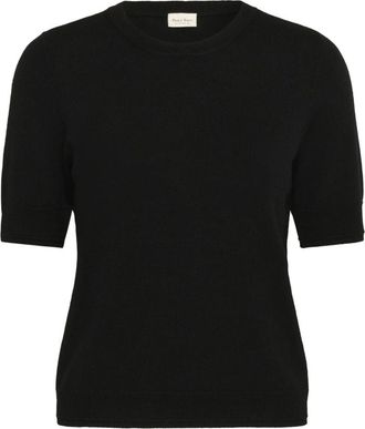 Part Two Femme, Pulls, Noir, Taille: 46 FR Pull Noir à Manches Courtes