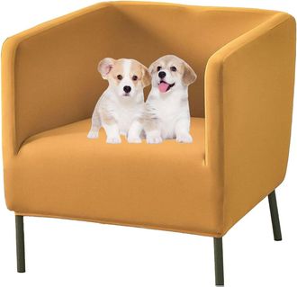 Generic Fassstuhlbez&uuml;ge f&uuml;r Wohnzimmer Clubsessel-Schonbez&uuml;ge 1 St&uuml;ck Sesselbez&uuml;ge Couchbez&uuml;ge f&uuml;r Hunde waschbar Haustier (Gelb)
