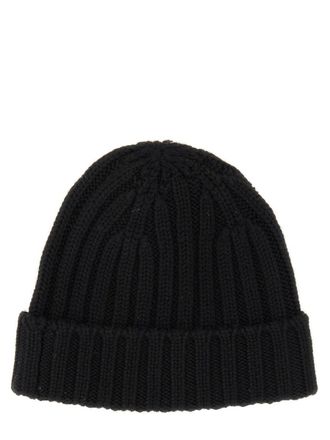 Aspesi 1C01_V10801241 Virgin Wool Beanie - Black