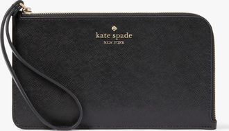 Kate Spade New York Kate Spade Lucy Handgelenktasche Mit L-Rei&szlig;verschluss, Mittelgro&szlig; f&uuml;r Frauen in Schwarz | Leder