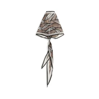 Brunello Cucinelli Tropical Print Silk Scarf - Beige