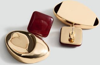 Mango Boucles doreilles pendentifs combin&eacute;s or - Femme - Taille unique - MANGO