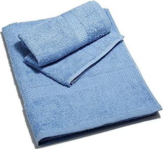 Caleffi 2-teiliges Handtuchset 100% Baumwolle Frottee - 1 Handtuch 50x100 cm + 1 G&auml;stetuch 40x60 cm, Weich & Saugf&auml;hig