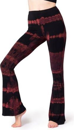 Panasiam Leggings Batik with Flare, Red Black, M