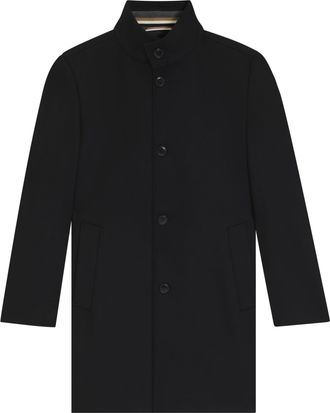 BOSS Herren H-Hyde-SU-254 Slim-Fit Mantel aus Woll-Mix mit Kaschmir Schwarz001 52