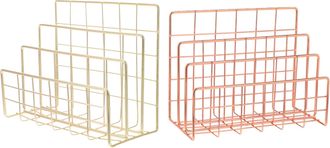 Angoily 2-teiliger Draht-Aktenorganizer f&uuml;r den Schreibtisch - Aktenordnerhalter, St&auml;nder, Sortierorganizer, Klemmbretthalter f&uuml;r den Schreibtisch - 3 F&auml;cher
