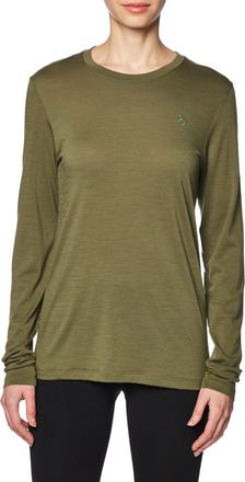 Fj&auml;llr&auml;ven Damen Abisko Wool LS T-Shirt, Laurel Green, M