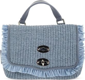 Zanellato Femme, Sacs, Bleu, Taille: ONE Size Postina Vimini Frangia
