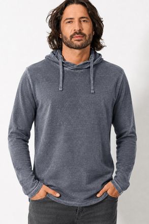 Hempage Hempage Herren vegan Kapuzen Langarmshirt Shale Grey