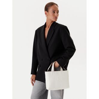 Calvin Klein Jeans Handtasche Calvin Klein Jeans Sculpted Mini Ew Tote LV04K3111G Wei&szlig;