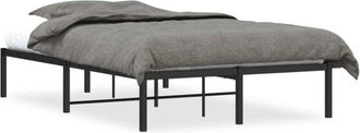 vidaXL Cadre de lit m&eacute;tal sans matelas noir 120x190 cm Vidaxl
