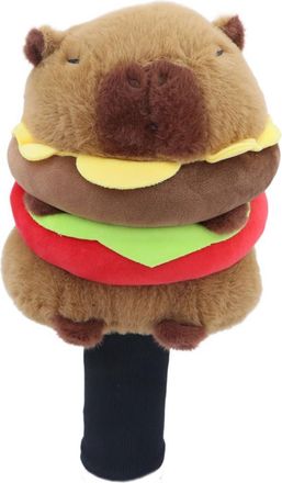 Generic Schutzh&uuml;llen F&uuml;r Golfschl&auml;gerk&ouml;pfe,Lustiger &Uuml;berzug in Form einer Capybara | Niedliche Pl&uuml;sch Capybara Gestalt Lustige Golfschl&auml;gerkopf Schutzh&uuml;llen -