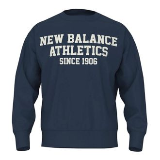 New Balance Homme, Sweatshirts et sweats &agrave; capuche, Bleu, Taille: S Sweat French Terry &agrave; Graphisme