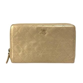 Chanel Pre-owned Matelasse Long wallet (bi-fold) - Femme - Pre-owned - Beige - Taille: ONE Size