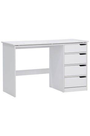 MID.YOU Mid.you Schreibtisch, Wei&szlig;, Holzwerkstoff, 4 Schubladen, rechteckig, eckig, 120x74x48 cm, Stauraum, Arbeitszimmer, Schreibtische, B&uuml;rotische