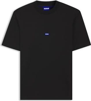 HUGO BOSS Hommes Nieros T-Shirt en Jersey de Coton avec Patch logot&eacute; Bleu