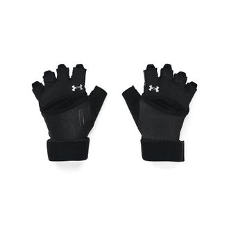 Under Armour Damen Mesh HB 2PK, atmungsaktive Gym Handschuhe mit Handfläche aus Leder, verstellbare Trainingshandschuhe mit Tasche für Schlüssel