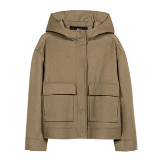 Luisa Cerano Femme, Vestes, Beige, Taille: 42 FR Veste Doubleface avec Capuche