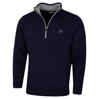 Calvin Klein Herren gef&uuml;tterter Chunky Half Zip Sweater - Navy - XXXL