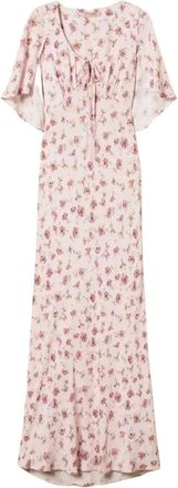Twinset Femme, Robes, Rose, Taille: 40 FR Longue Robe Imprim&eacute;e &agrave; Fleurs