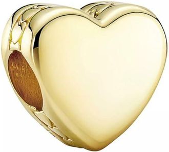 Pandora Pandora Moments Charm Coeur gravable en métal plaqué or 14 carats