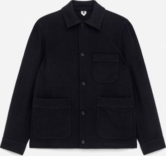 Arket Overshirt Aus Wollmischung -Blau