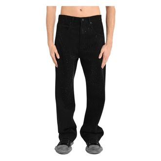 Purple Homme, Jeans, Noir, Taille: W33 P018 Radial Hotfix Wide Jeans