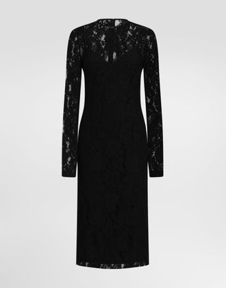 Dolce & Gabbana Kleid Aus Spitze - Frau Kleider Schwarz 40