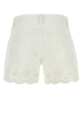 Frame Denim Eyelet Hang Shorts - White