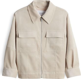 OPUS Damen Jacke | HAMONI Boxy fit Kurzjacke aus Feincord Natural Glaze, 34