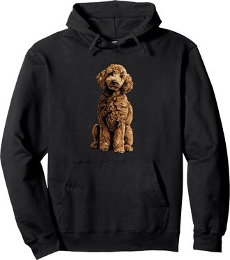 Whyitsme Design Roter Pudelhund Illustration Pullover Hoodie