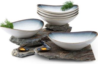 Konsimo Time dim Suppenteller 6-tlg Porzellan, marineblue - Konsimo