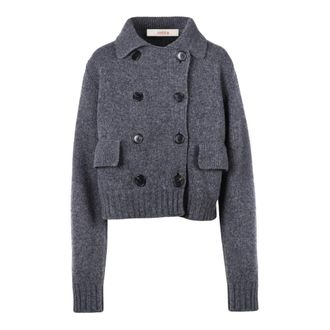 Jucca Femme, Pulls, Gris, Taille: 44 FR Veste en maille crois&eacute;e