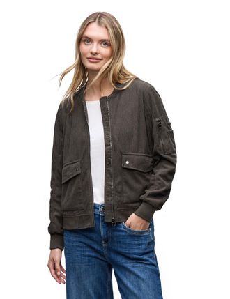 Street One Damen 2117076 Softer Cord-Blouson, Darkest Brown, 38