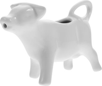 Hemoton Keramik Milchk&auml;nnchen Kuhform 40Ml Kreatives Sahnek&auml;nnchen Mit Griff F&uuml;r Kaffee Tee K&uuml;chenaccessoire